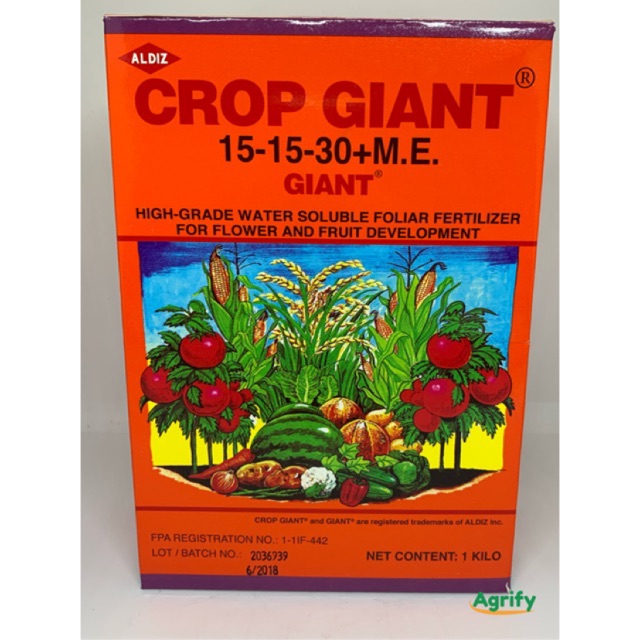 Crop Giant 15-15-30+ME 1KG & Crop Giant 19-19-19+ ME Foliar fertilizer ...