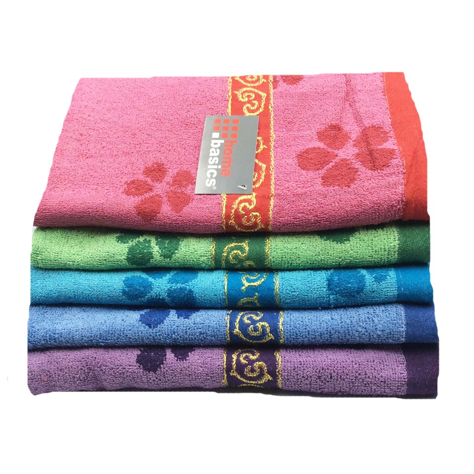 Printed and Colored Bath towels "MAKAPAL" 27x54 with design in 100% ...