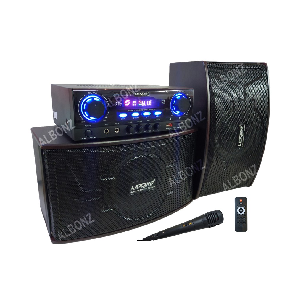 Lexing Amplifier with Speaker 8918 Bluetooth USB SD FM AC220/DC12V ...