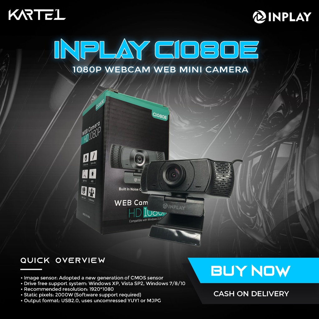 INPLAY C1080E webcam 1080p HD computer camera/Laptops camera/USB 2.0 HI ...