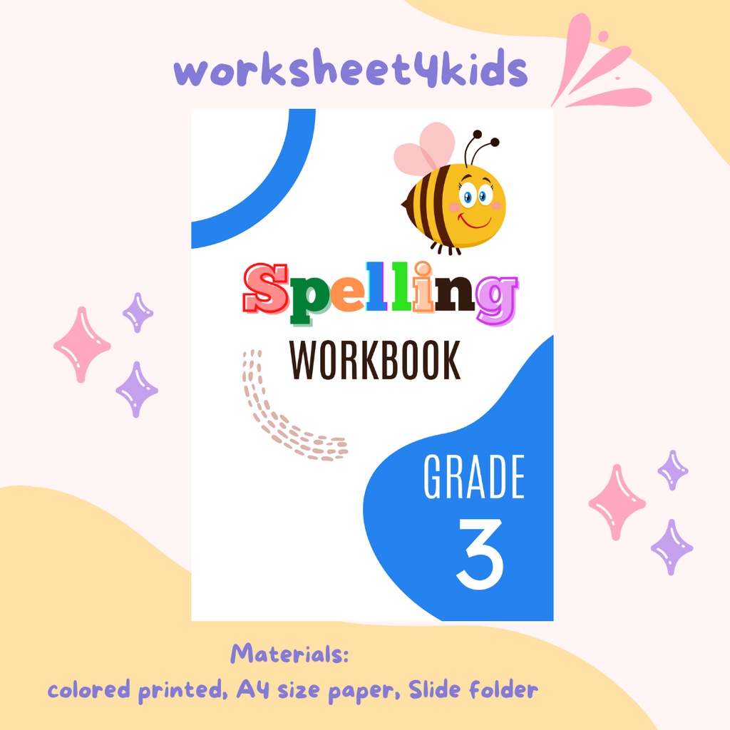 56 PAGES GRADE 3 LEARN TO SPELL WORKBOOK 2 PAGES PER SHEET Shopee 