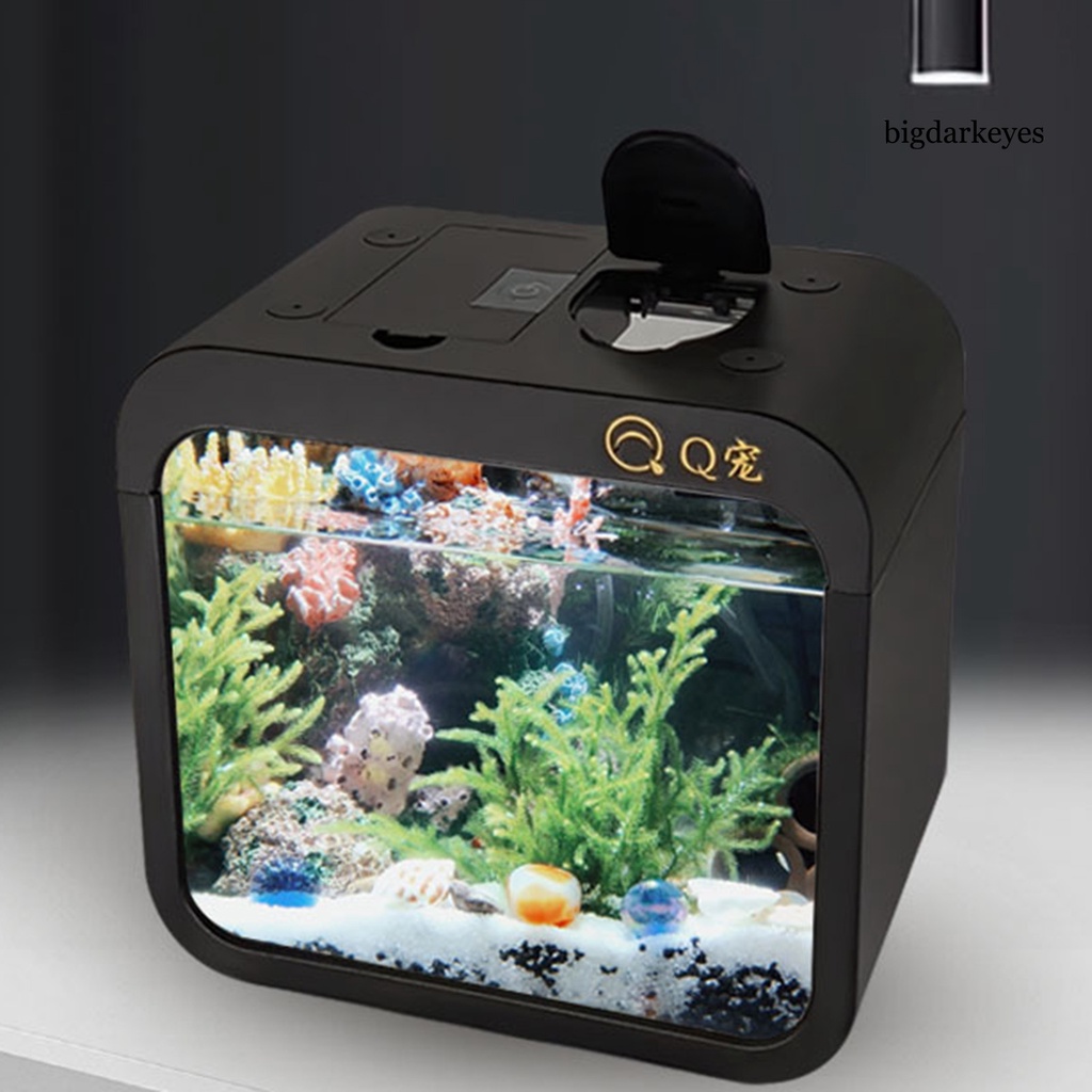 BIG Energy Saving Fish Tank Stylish Reusable Clamshell Feeding Window Fish Terrarium Household ...