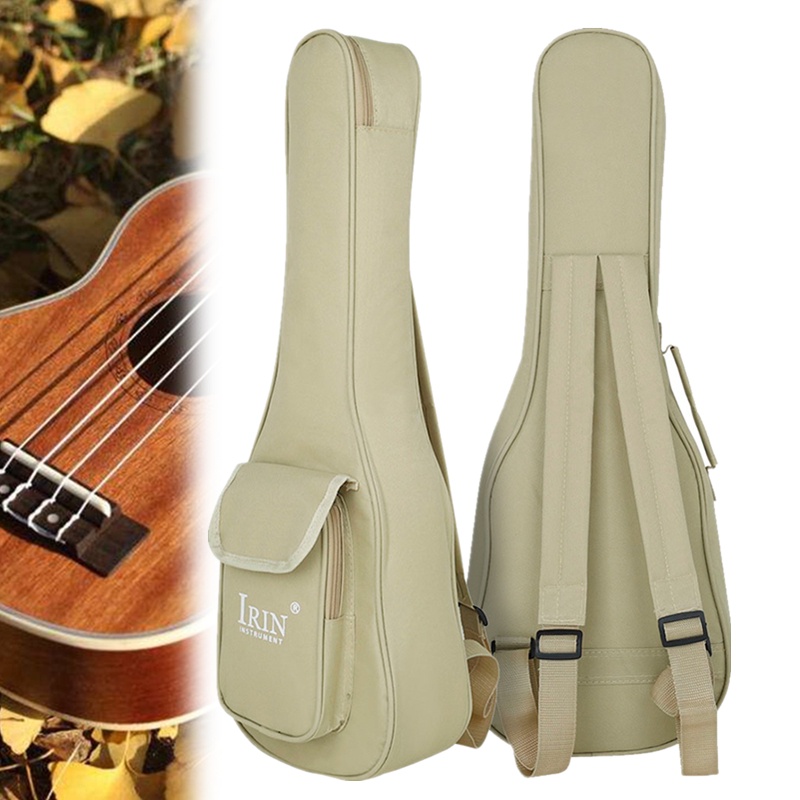 23 / 24 Inch Beige Ukulele Bag Double Straps 13mm Sponge Soft Case Gig ...