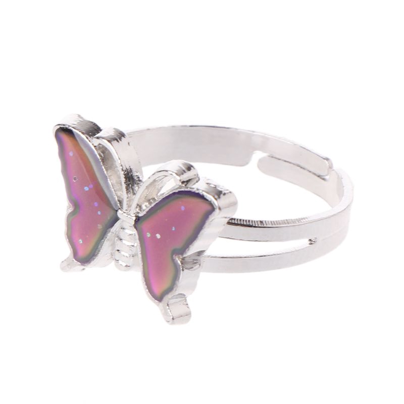 SENG Magic Butterfly Color Change Mood Ring Emotion Feeling Temperature ...
