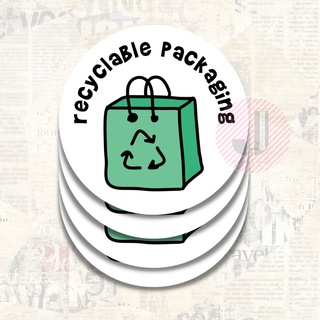 Recyclable Packaging Stickers To Add To Your Business Packaging or Gift ...