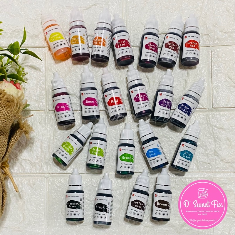 Food Grade Liquid Color Pigment 10ml | Shopee Philippines