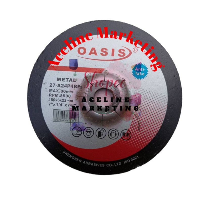 OASIS GRINDING DISC 7 (10pcs) (180*6*22mm) | Shopee Philippines