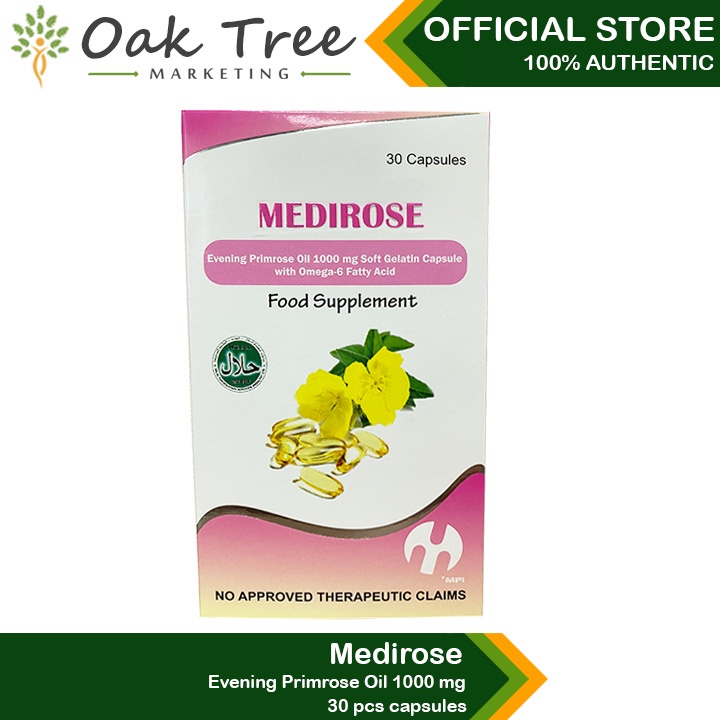 Evening Primrose Oil 1000mg Softgel Cap (MEDIROSE) | Shopee Philippines