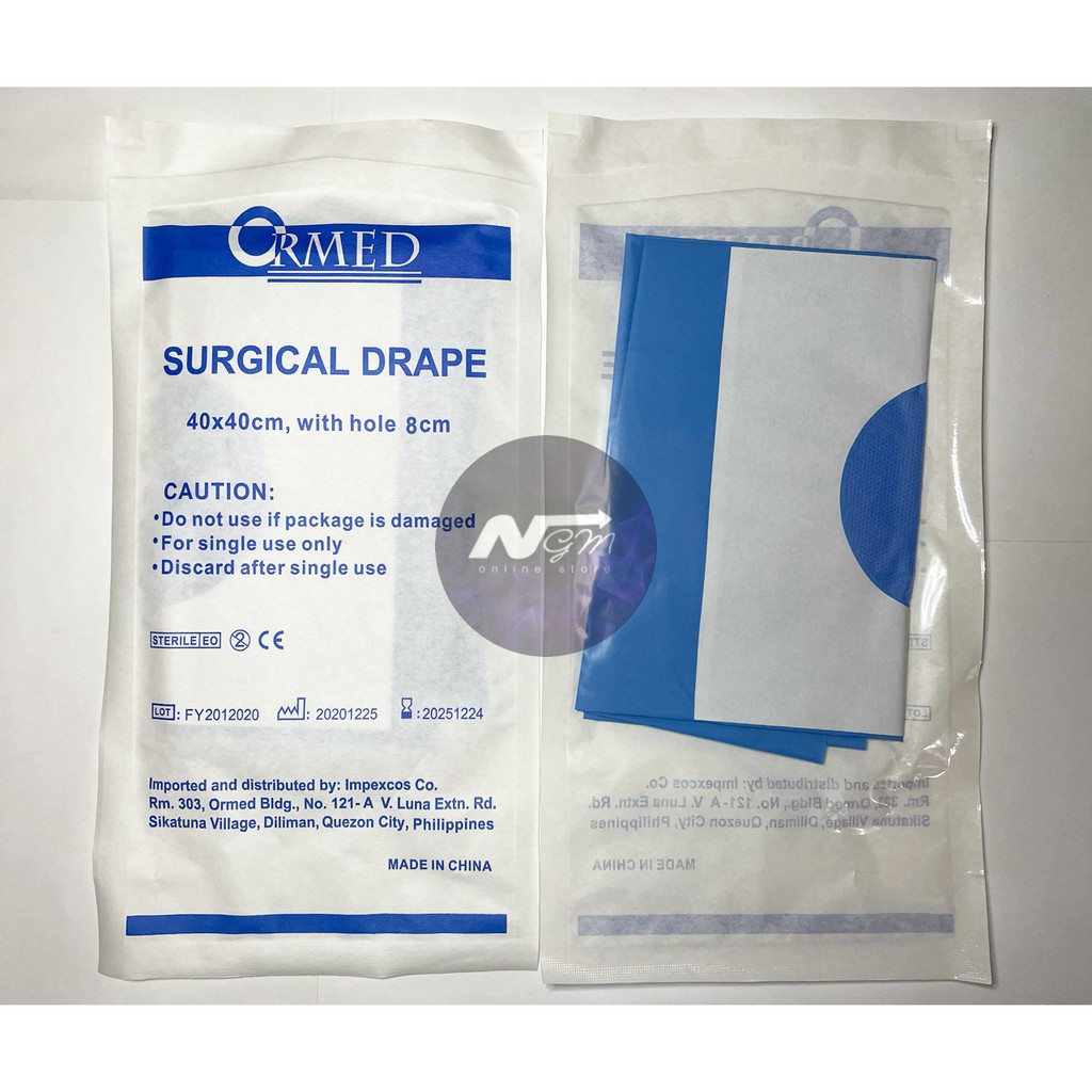 10 Pieces / Sterile Surgical Drape (Disposable eye sheet) 40x40cm with ...