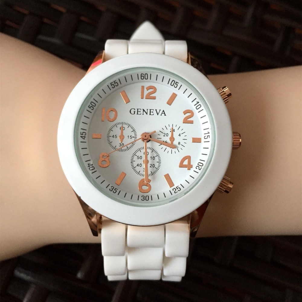 Geneva Silicone Quartz Wrist Watch Women Couple Watches | Shopee ...