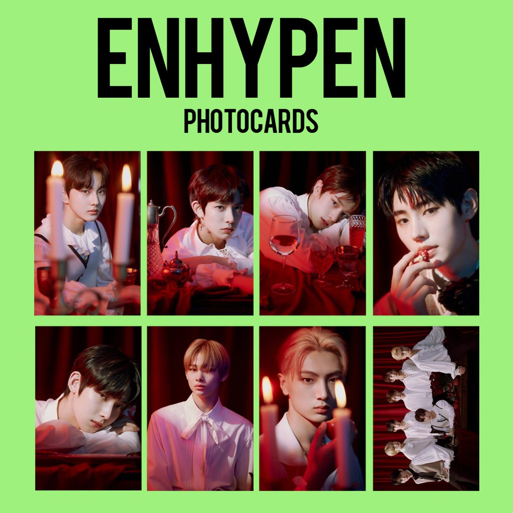 ENHYPEN PHOTOCARD SET ( HIGH QUALITY WITH MATTE OR GLITTER COATING ...