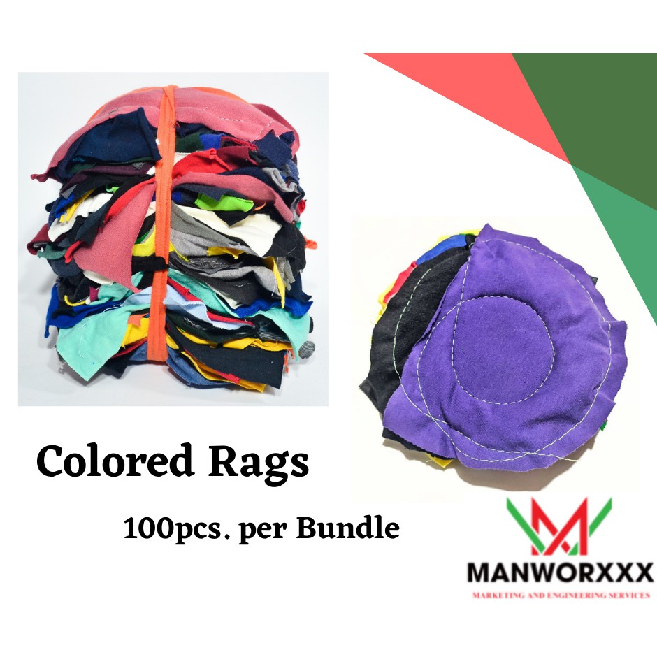 All Purpose Round Rags Colored (100 Pcs)Basahang Bilog Me Kulay Isang ...