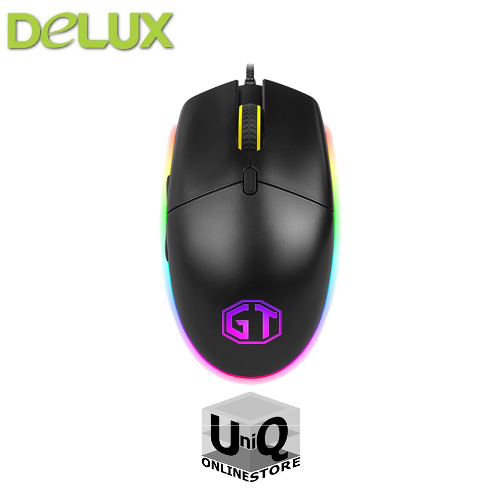 Delux M630 (3325) Wired Optical Gaming Mouse with 6 buttons and rgb ...