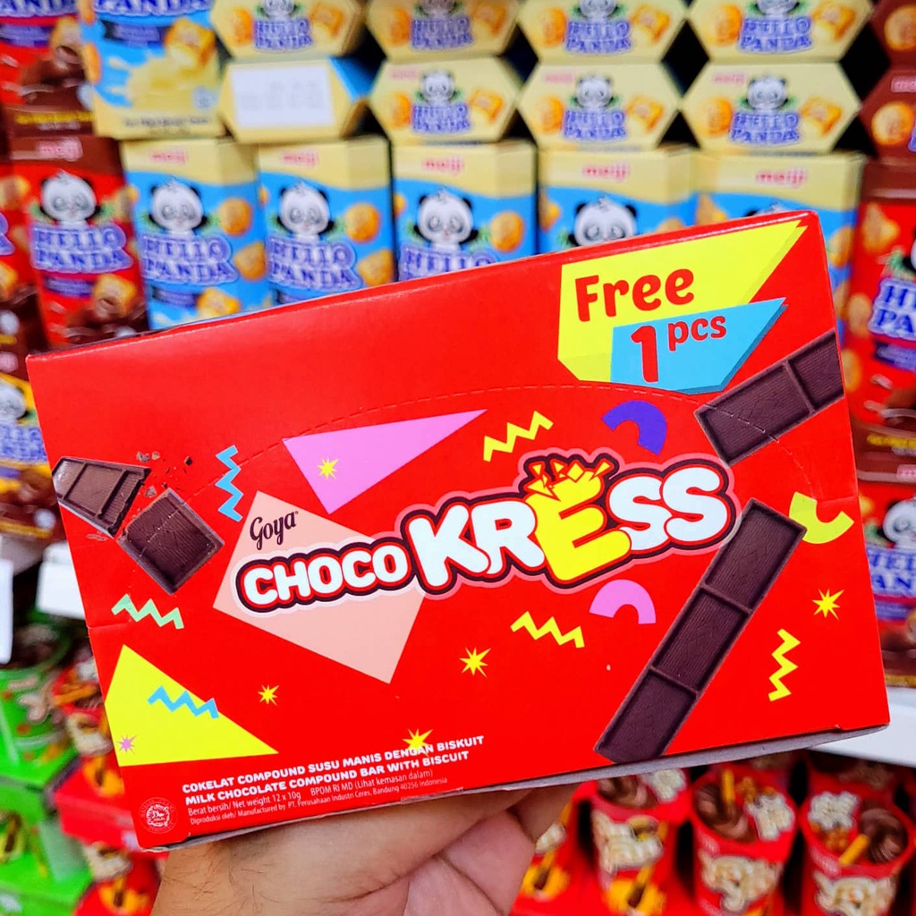 Goya Choco Kress Milk Chocolate Compound Bar 12 Pieces x 10g + 1 Free ...