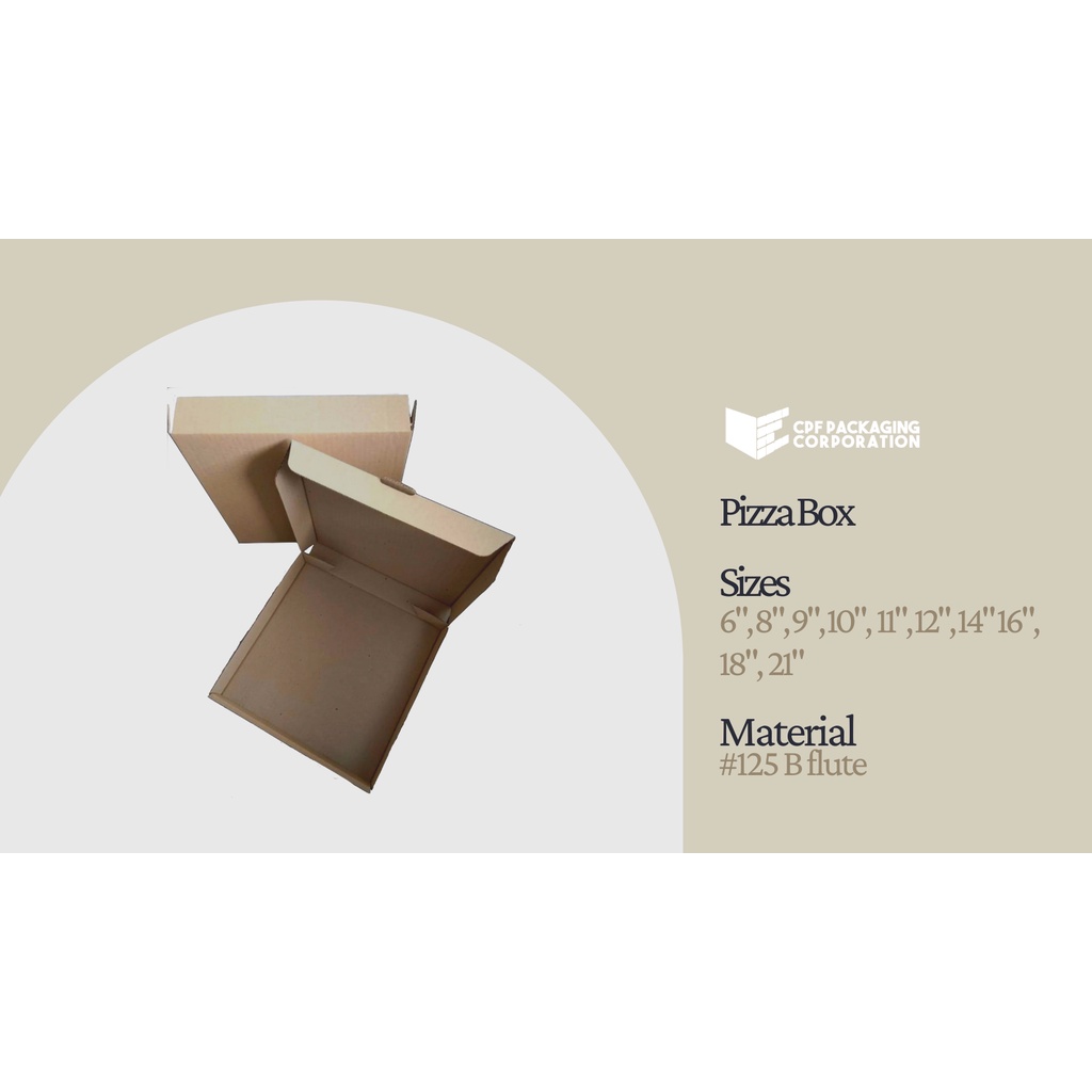 Pizza Box - Plain | 6 inches | 10 pcs (READ DESCRIPTION BEFORE CHECK ...