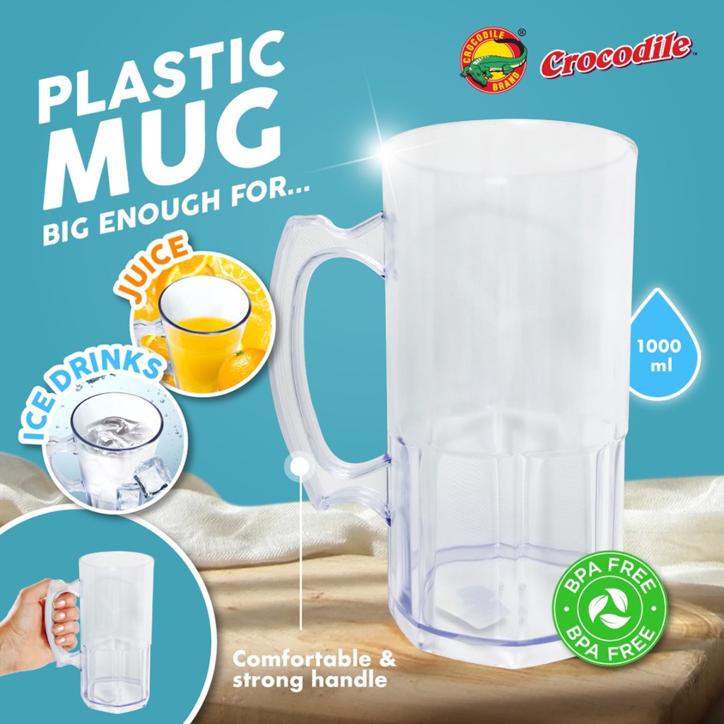 1 Liter Cawan Besar XXL/Gelas Besar XXL/Big Plastic Mug Cup/Fruit Juice ...