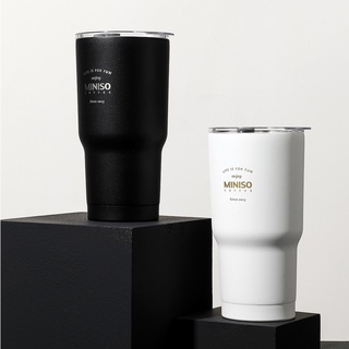 Miniso Classic Black White Series Coffee Mug Vacuum Cup Kettle Thermos ...