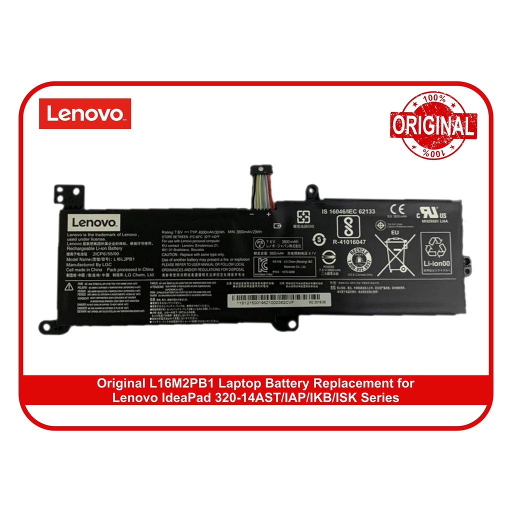 L16L2PB1 Battery for Lenovo S145-14API 320-14AST/14IAP/14IKB 320-15ABR ...