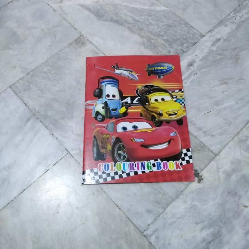 lightning mcqueen coloring book with stickers 12pcs | Shopee Philippines