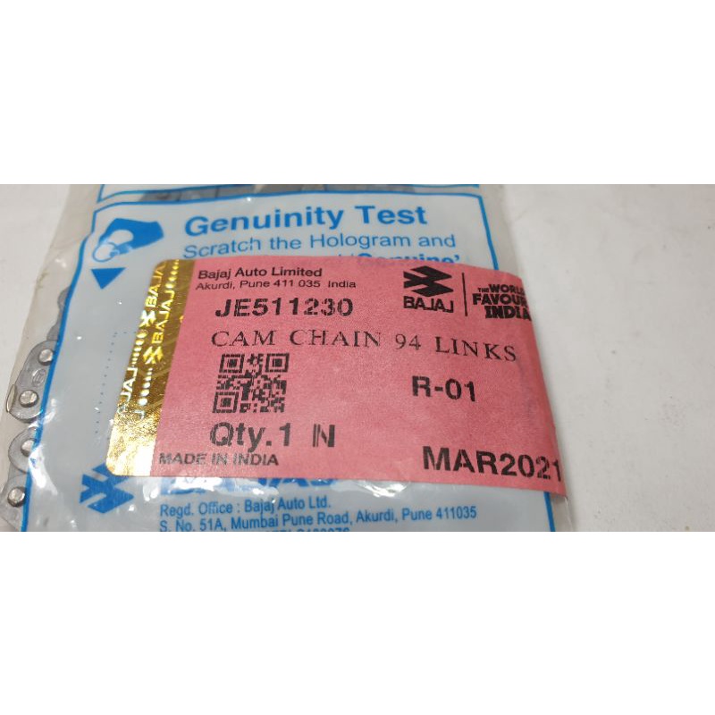 Original Timing Chain 94L Rouser135, CT125 Kawasaki Genuine / Authentic ...