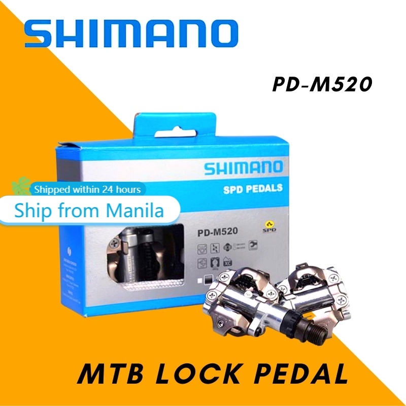 SHIMANO PD M520 Lock Step Mountain Bike Self-Locking Pedal MTB Road ...