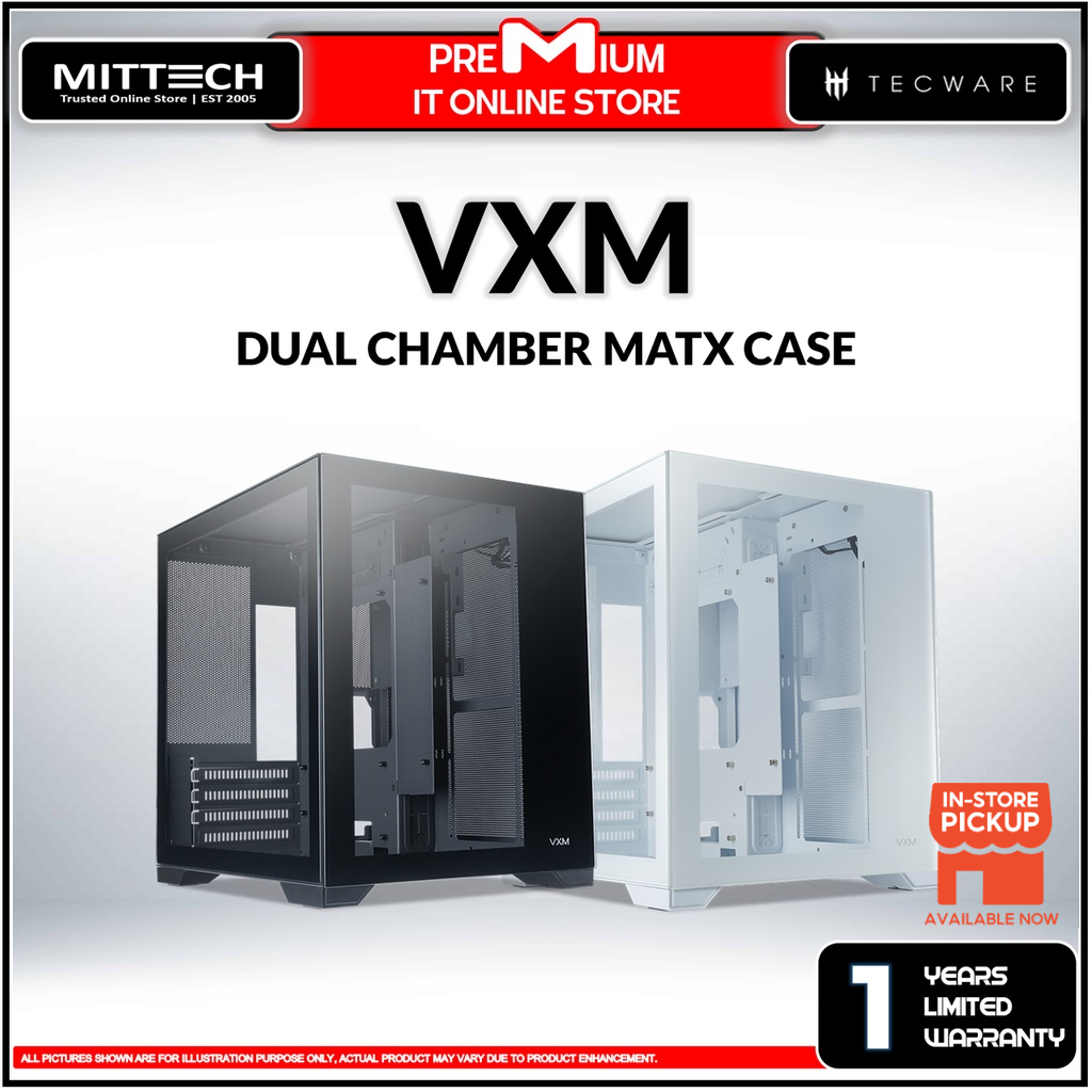 Tecware VXM Dual Chamber MATX Case Tempered Glass Version | Shopee ...