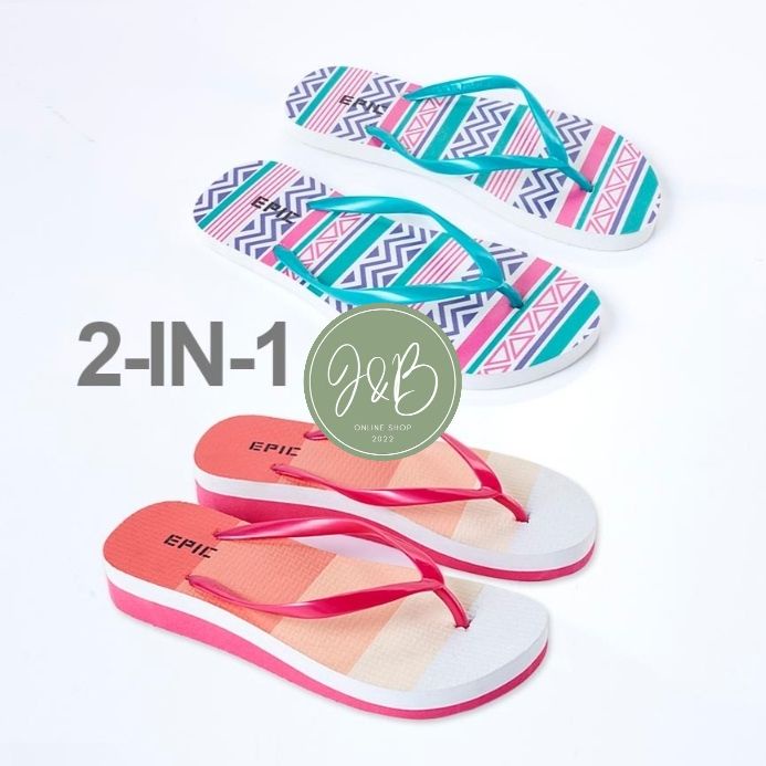 MSE Epic Ladies 2 in 1 Summer Printed Slippers | Shopee Philippines