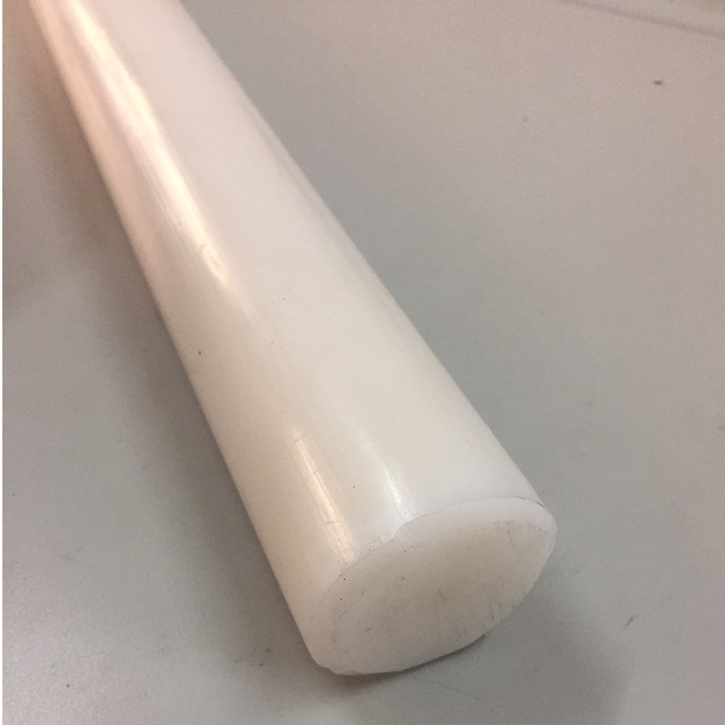 50mm diameter x 1 meter High Density Polyethylene (HD-PE) Rod, White ...