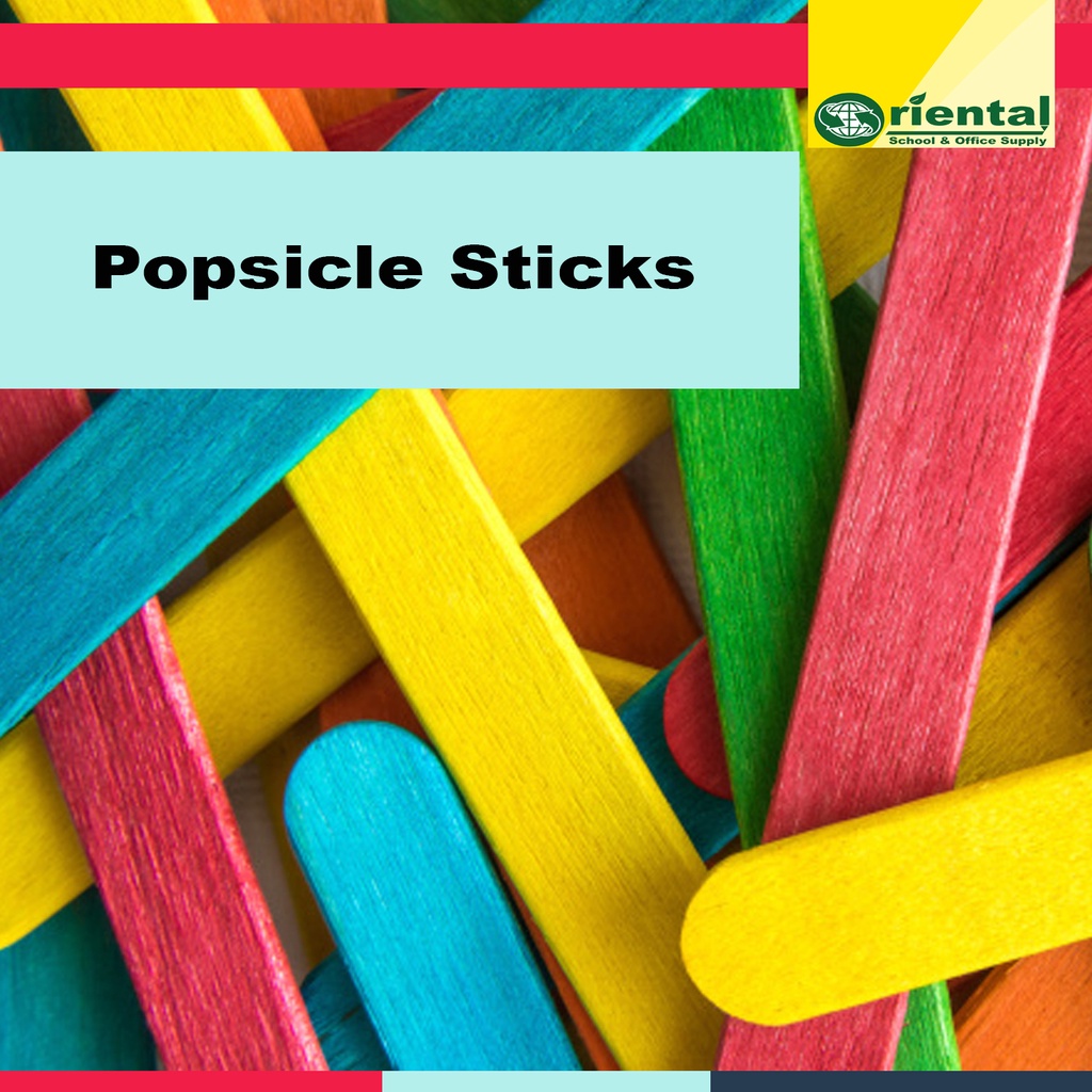 Jolly Popsicle Sticks 50 pcs per pack / Colored - Natural Color ...