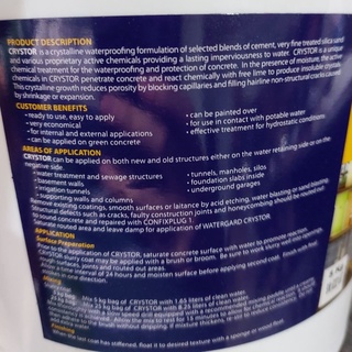 Buildrite Crystor (5kg) CRYSTALLINE CAPILLARY Waterproofer | Shopee ...