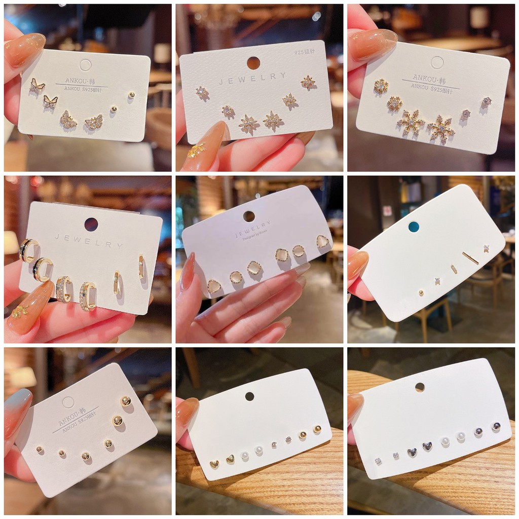 【Love2self】Collection of Earrings Set Tiny Stud Earring Worthy Set ...