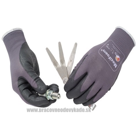 Palm coated knitwrist glove Mechanical work MaxiFoam LITE 34-900 Safety Glove Dry Dirty ...