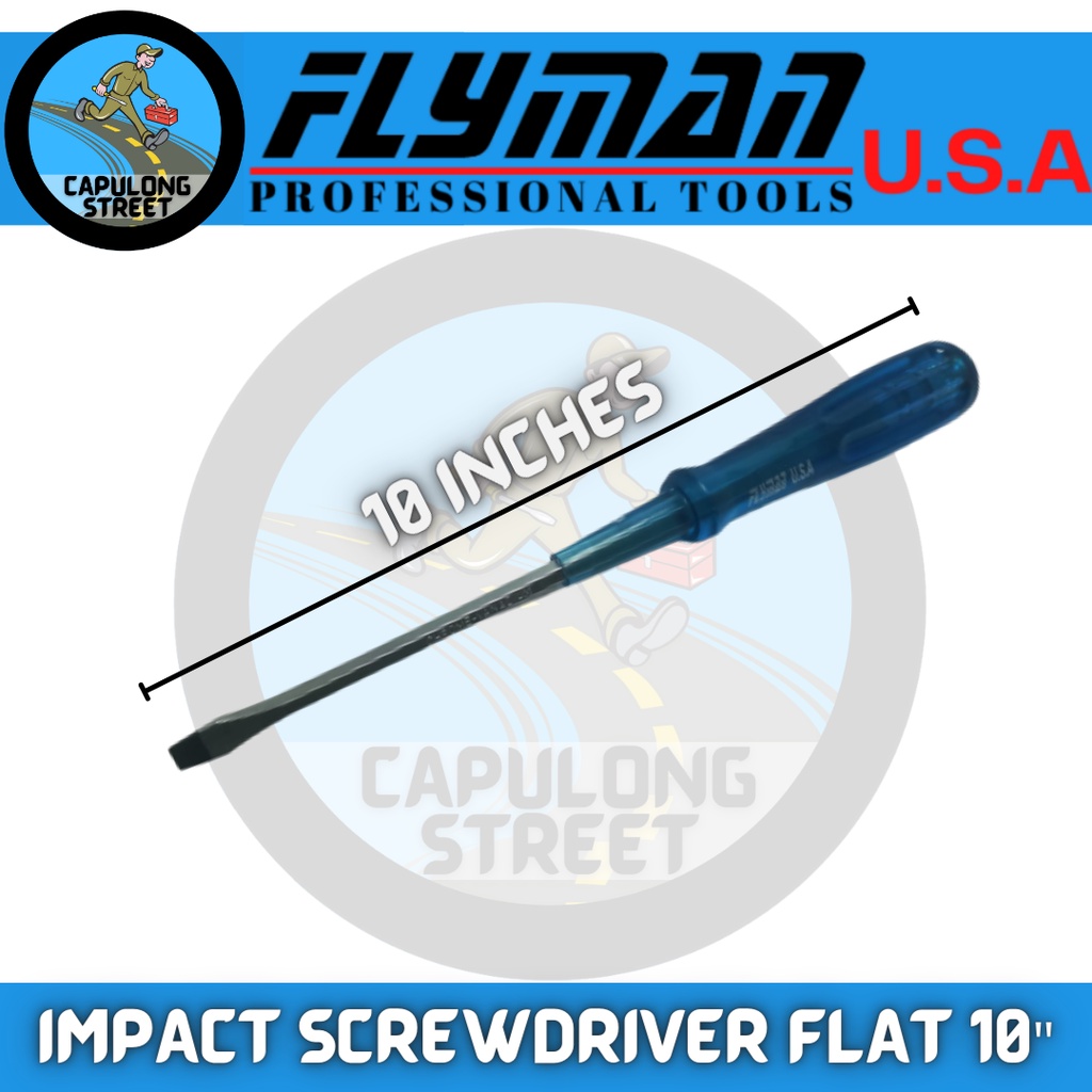 Capulong Flyman Impact Flat Screwdriver 10" Flyman Impact Minus ...