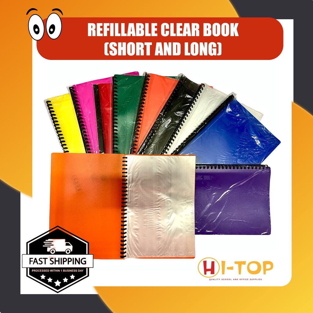 Clearbook Long & Short 20 Sheets l Clearbook Refill(10 Sheets) Long ...