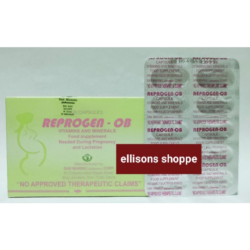 REPROGEN OB Food Supplement for Pregnancy and Lactation VITAMINS AND ...