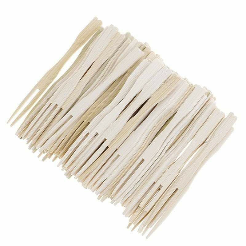 Bamboo Mini Fork Toothpick for Takoyaki siomai 100pcs | Shopee Philippines