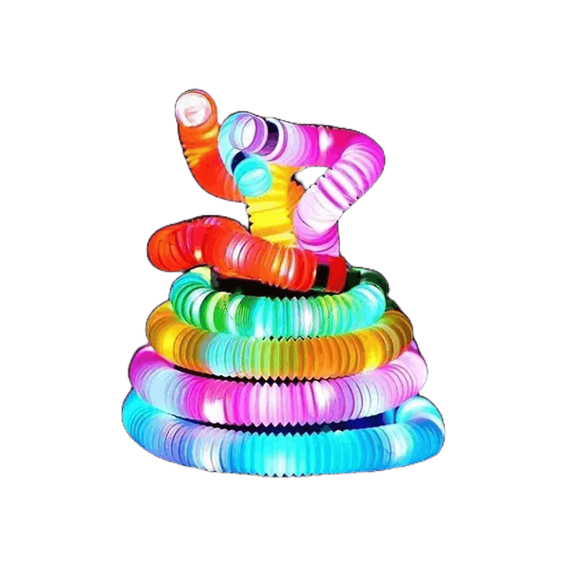 Lighting Pop Tube Telescopic Bellows Sensory Fidget Toy Children ...