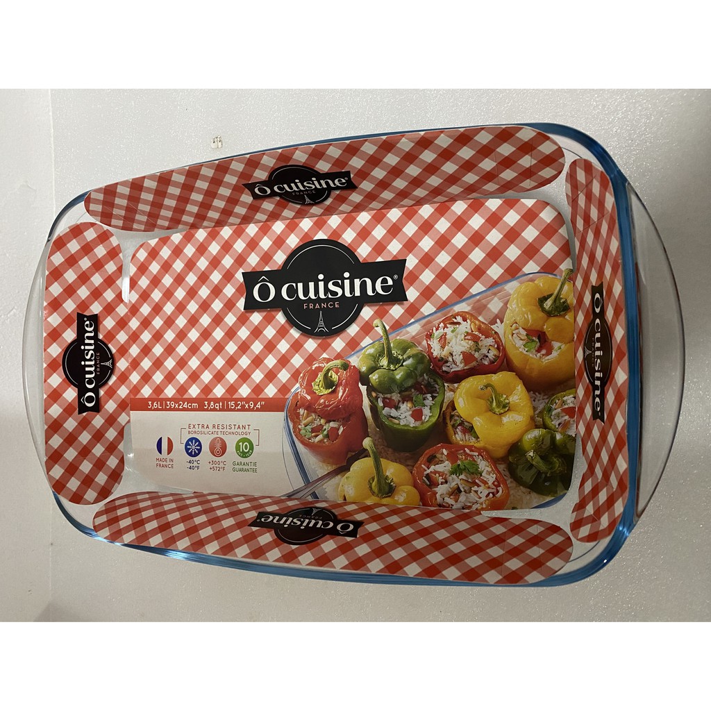 O Cuisine Glass Rectangular roaster 40x27cm Made in France 4.5L 10yrs ...