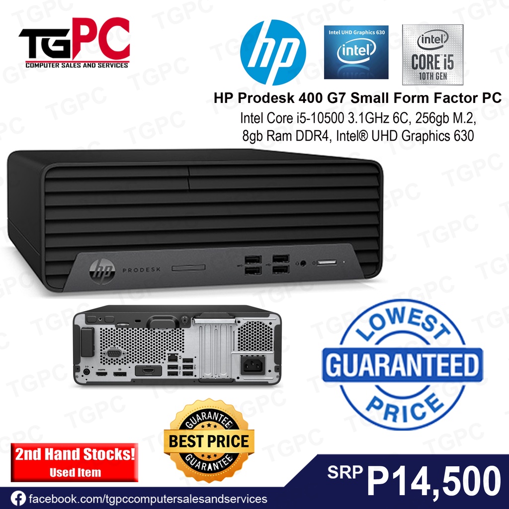 HP Prodesk 400 G7 Small Form Factor PC Intel Core i5-10500 3.1GHz 6C, 256gb nvme, 8gb ram ...