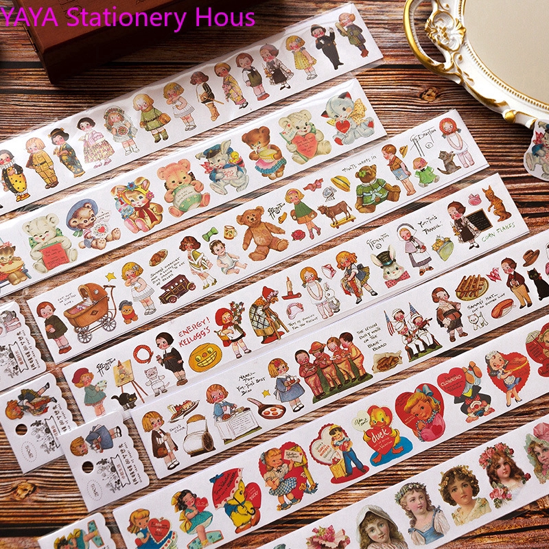 Paper Doll Dream Show Series Retro Cartoon Girl DIY Material Stickers ...