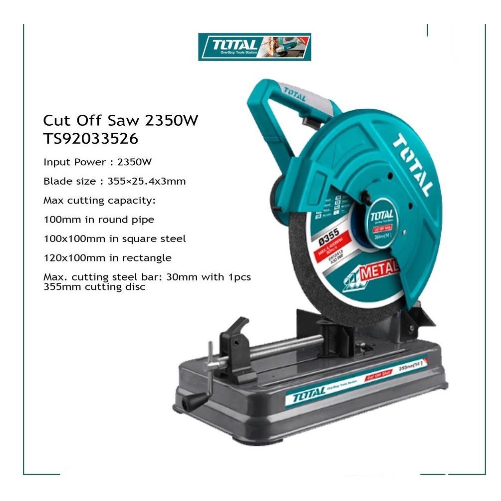 TOTAL TOOLS Cut-Off Saw 2350W Steel Cutting Machine Industrial Cutting ...