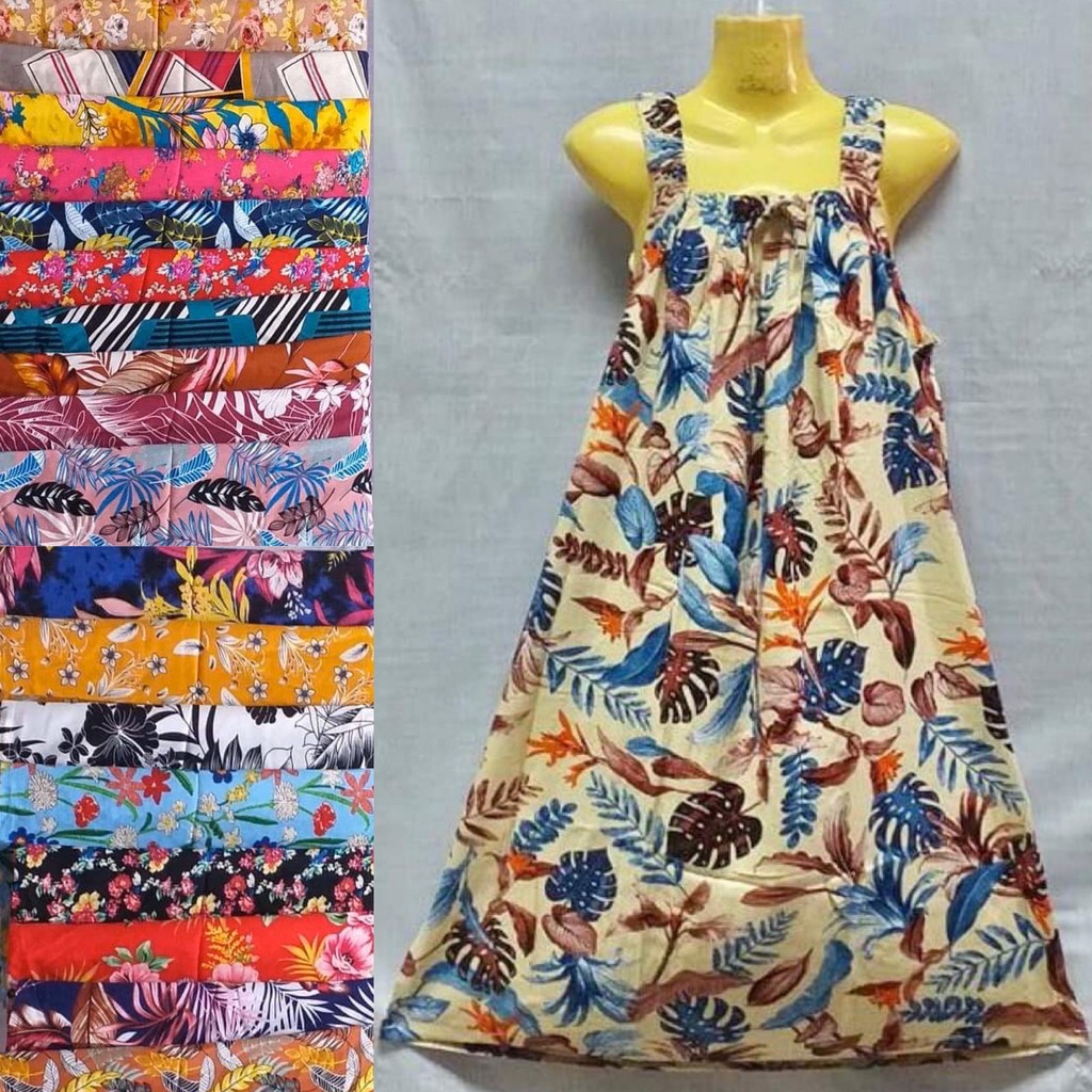 DAS002 Bangkok Challis Summer Daster with pocket Pambahay Pantulog ...