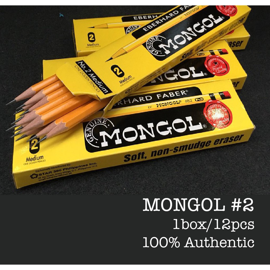 ORIGINAL Mongol #2 medium Pencil 12pcs/box | Shopee Philippines