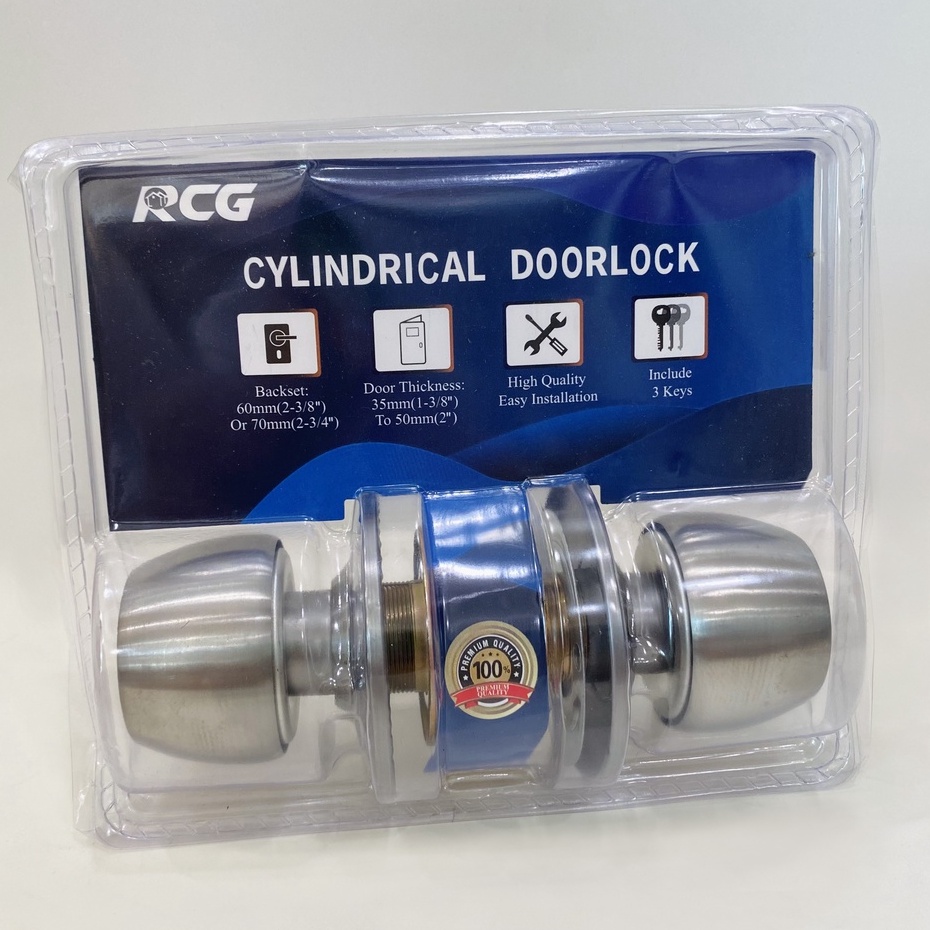 RCG Stainless Steel Heavy Duty Door Knob Entrance Lock set With 3 Key #5831SS Door Handle COD ...