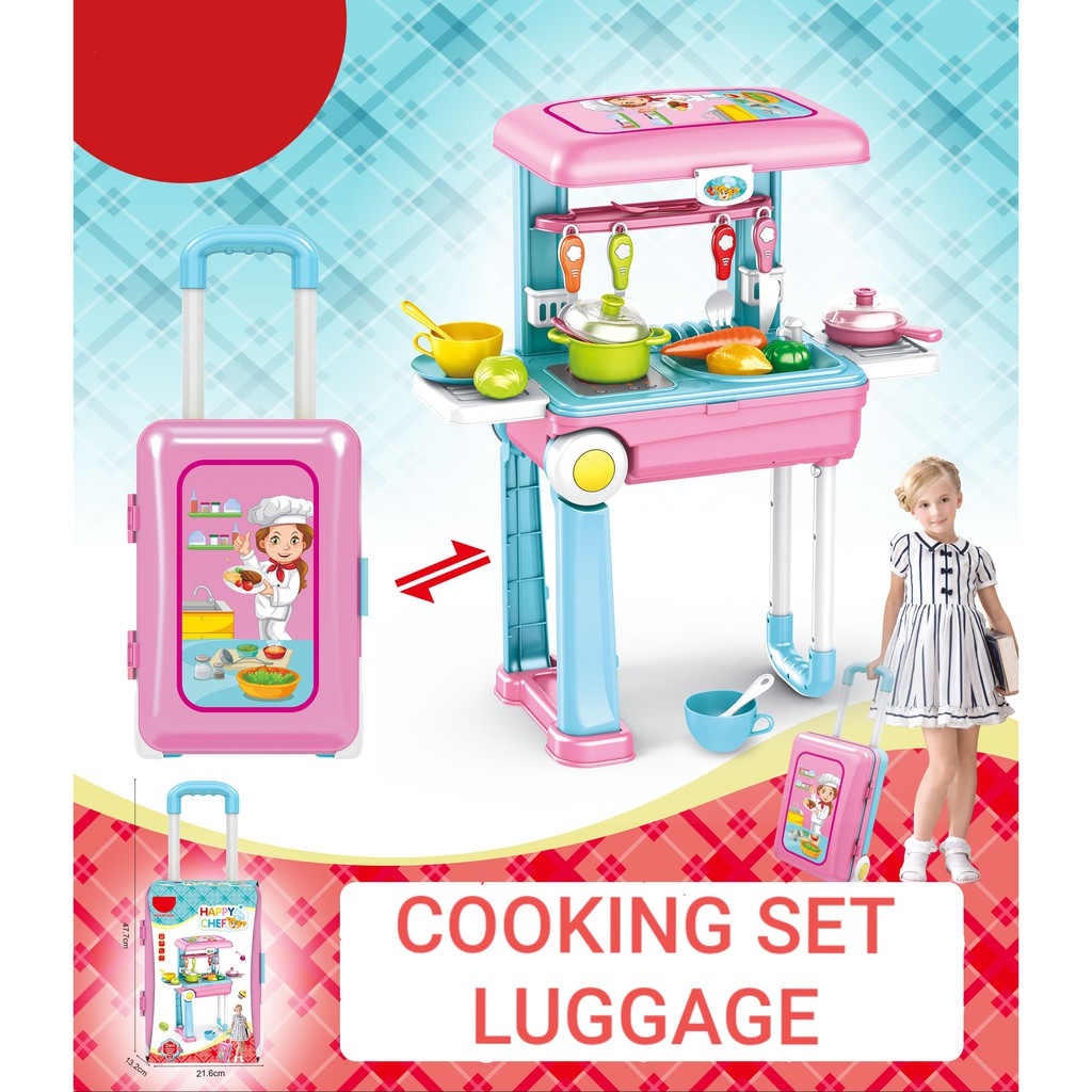 Kitchen Cooking Simulation Pretend Play Toy w/ Lights and Realistic ...