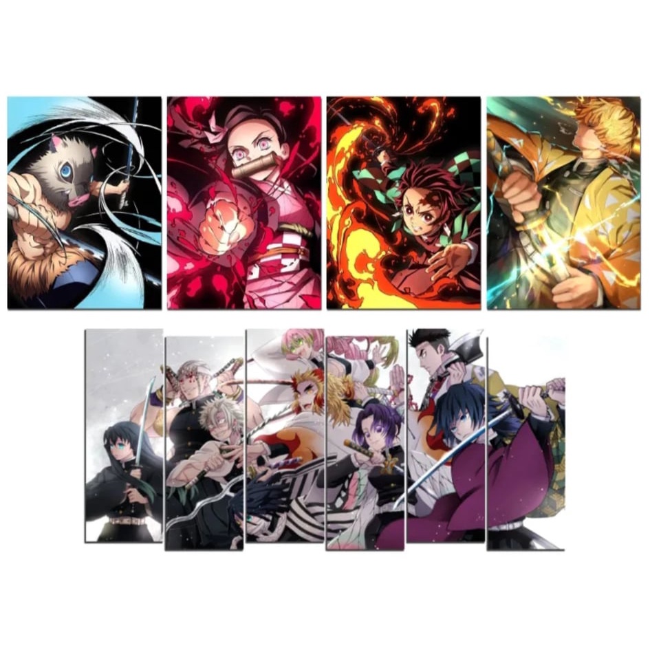 Demon Slayer Anime Photo Tiles/Poster/Photo Wall Decor on Sintra Board ...