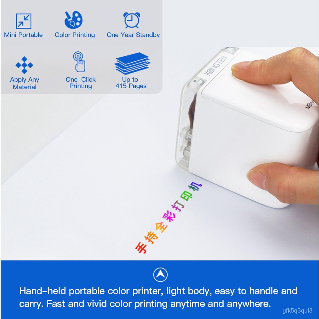 A4 Inkjet Printer Draagbare Mobiele Kleur Mini Handheld Printer Wifi ...