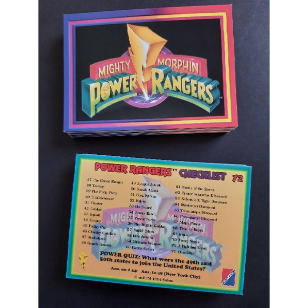COMPLETE and PARTIAL SET! 1994 1995 Mighty Morphin Power Rangers MMPR ...