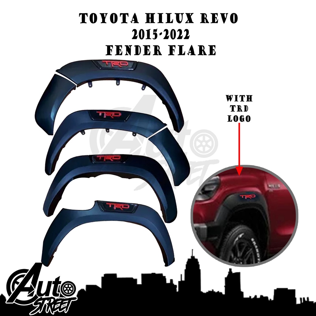 Toyota Hilux Revo 2016-2022 OEM TRD Fender Flare (Black) | Shopee ...
