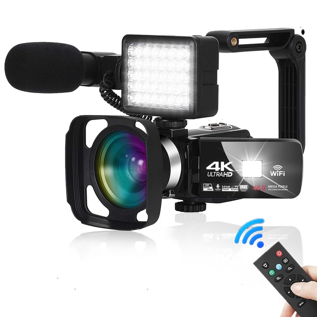 4K Camcorder Digital Video Camera with 2.4G Remote Control ,18X Digital ...